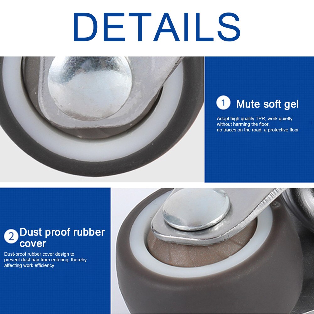 Non-Slip Furniture Office Roller Chair Rubber Brak... – Grandado