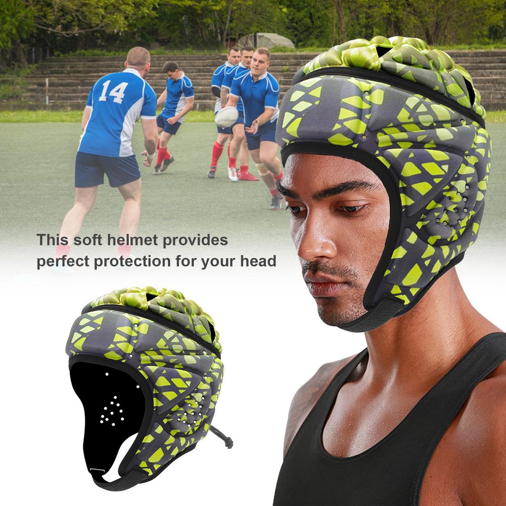 Soft Padded Rugby Helmet Adjustable Headgear EVA H... – Grandado
