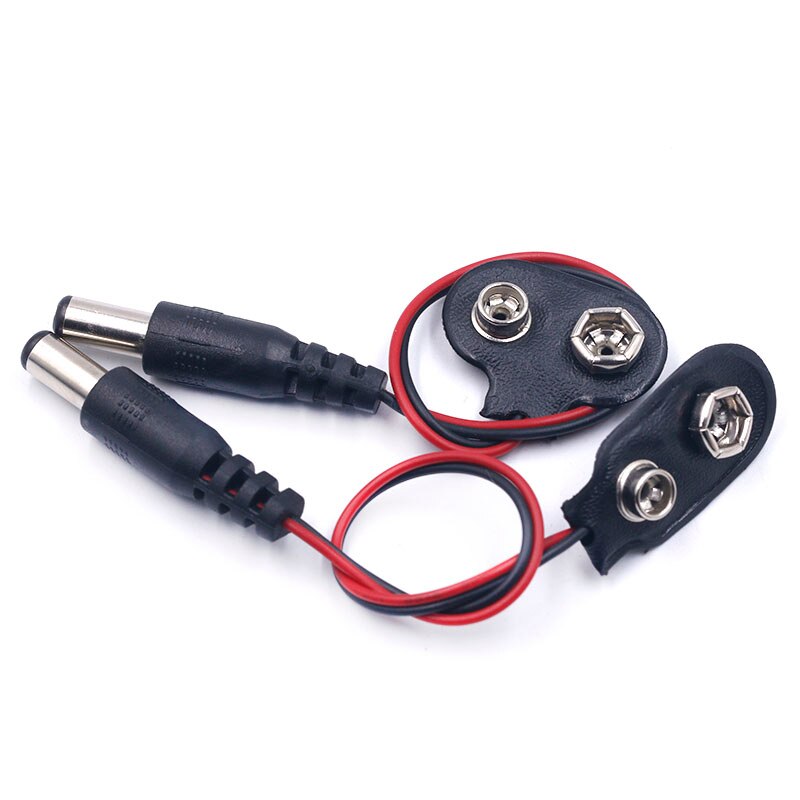 9v Dc Batteri Strømkabel Stik Clip Barrel Jack Sti Grandado