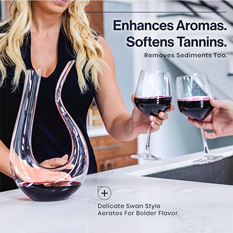 1500ml U Shape Wine Decanter Clear Leadfree Crysta... – Grandado