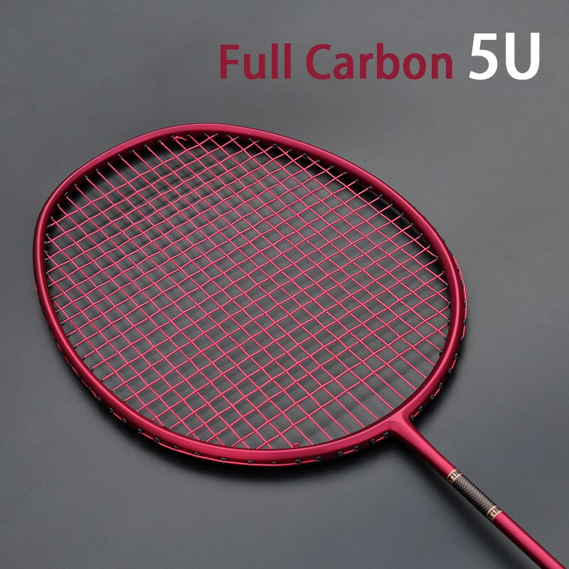Ultralight 5U Carbon Fiber Badminton Rackets Snare... – Grandado