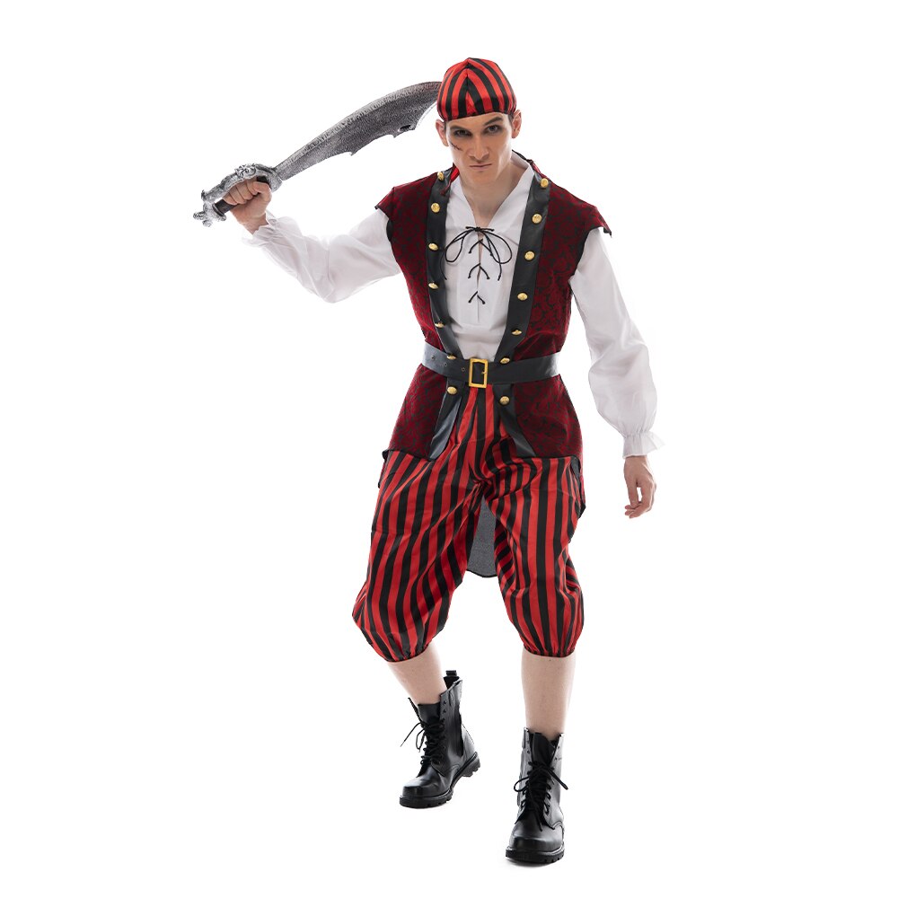Eraspooky Classic Caribbean Pirate Cosplay Men Jac... – Grandado