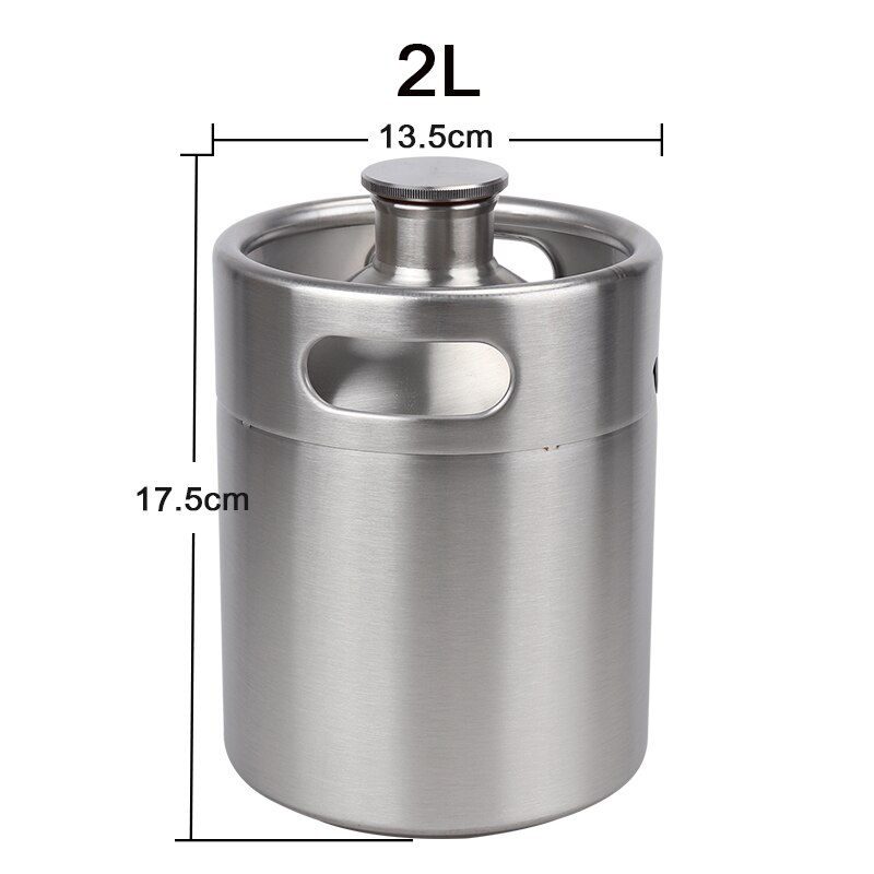 2L/3.6L/4L/5L Mini Keg Beer Growler 304 Stainless ... – Grandado