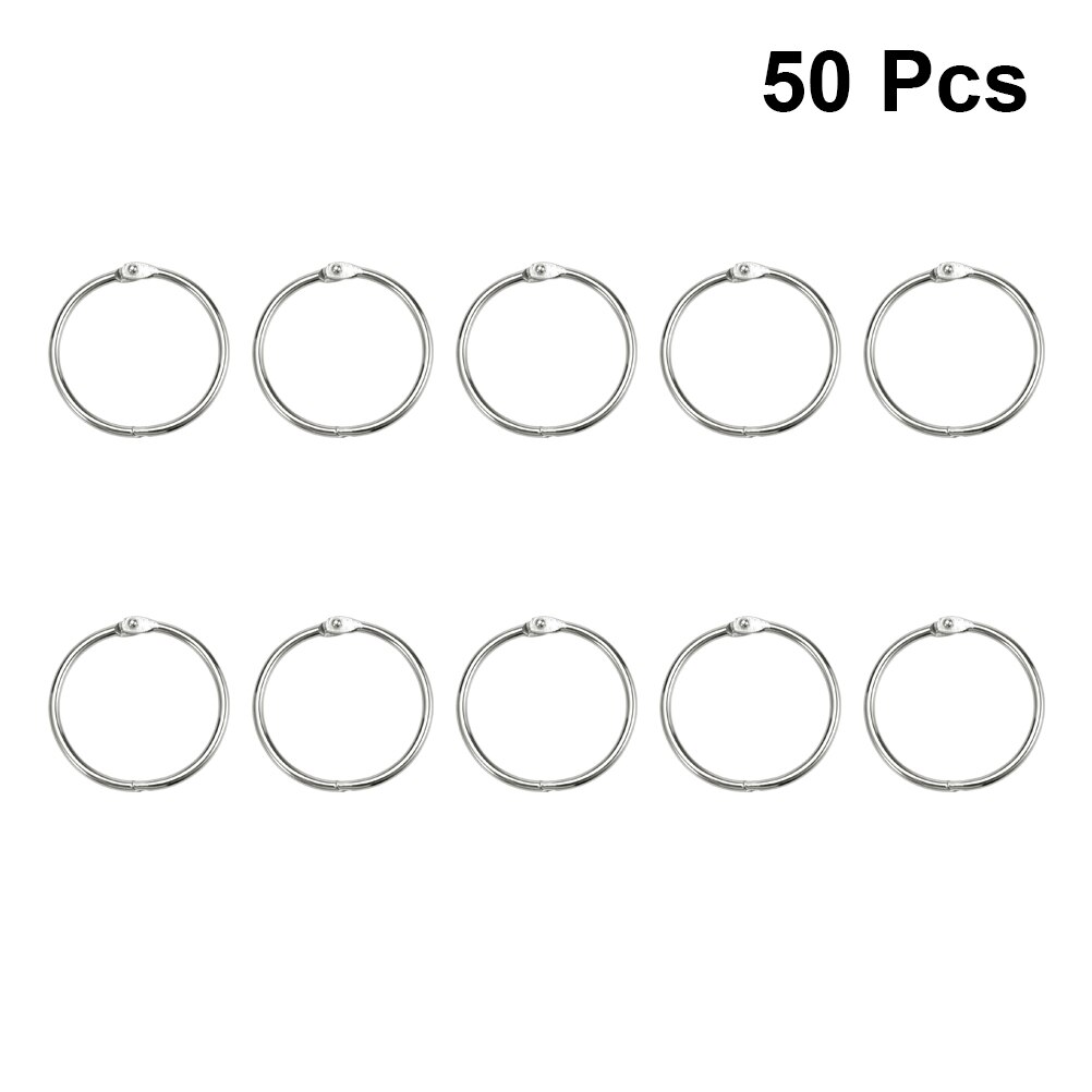 50pcs Loose Leaf Binder Rings Metal Scrapbooking B... – Grandado