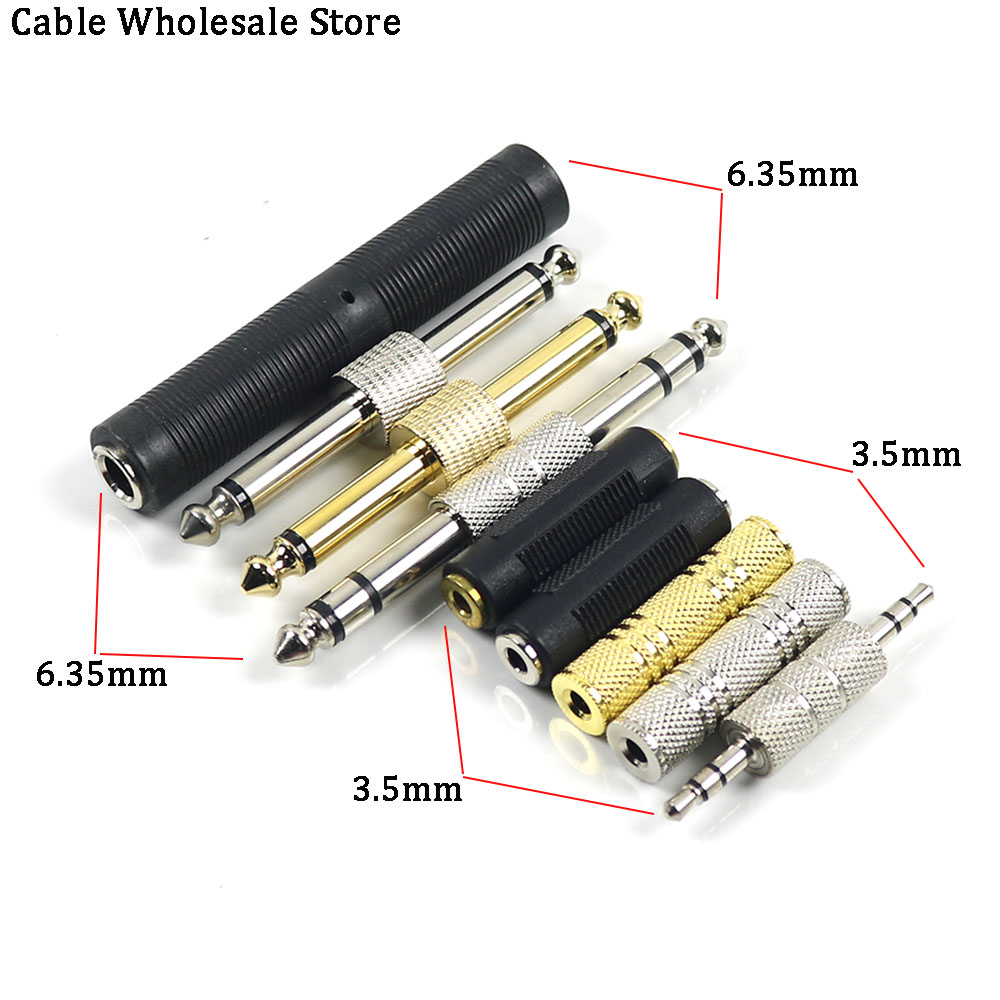 1-10 stk. 6.35mm han to 6.35mm han lyd stereo jac... – Vicedeal