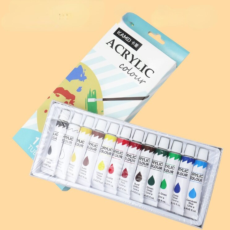 12ml Aluminum Tube Set Acrylic 12 Color Watercolor... – Grandado