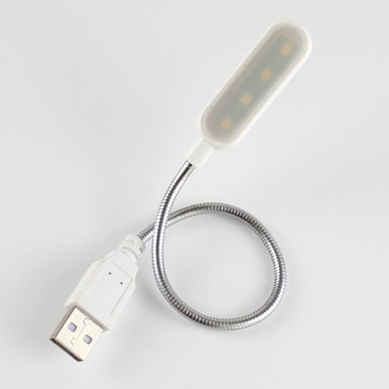 Flexible Bright Cute Mini 4 LED USB Book Light Com... – Grandado