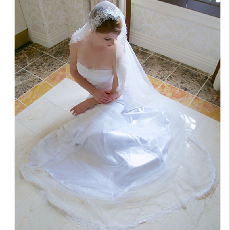 Günstige Neue 1T Spitze Lange Hochzeit Schleier Ka... – Grandado