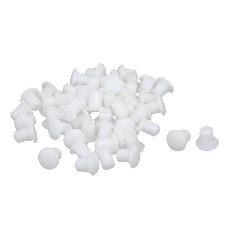 Plastic Round Shaped Cover Screw Cap Lid White 50p... – Vicedeal