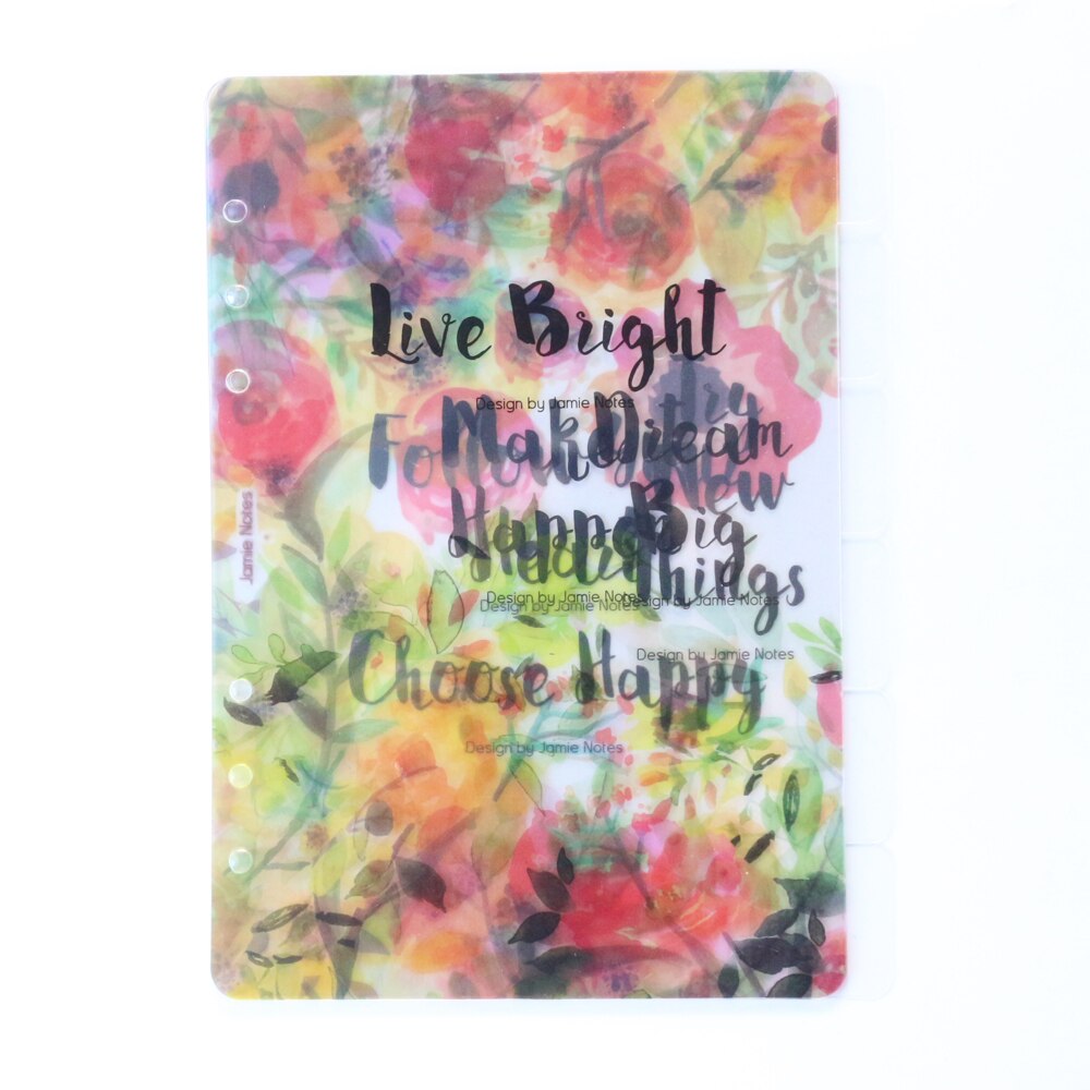 Domikee cute flower PP 6 holes index tag dividers ... – Grandado