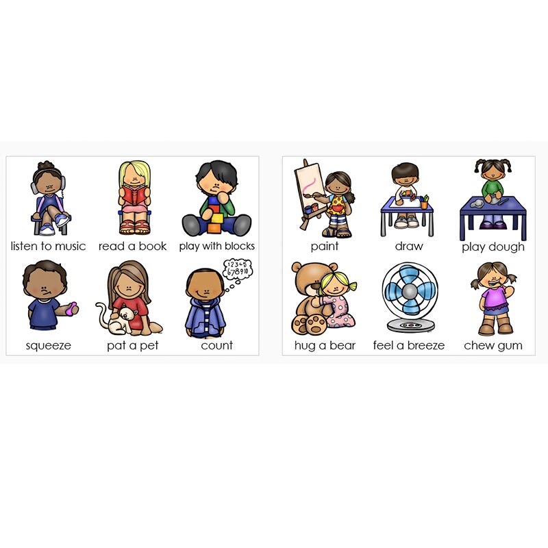 5Pcs Feeling Emotions English A4 Poster Flash Card... – Vicedeal