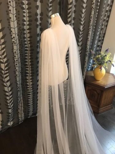 Plain Wedding Cape Sluier Bridal Schouder Sluier W... – Vicedeal
