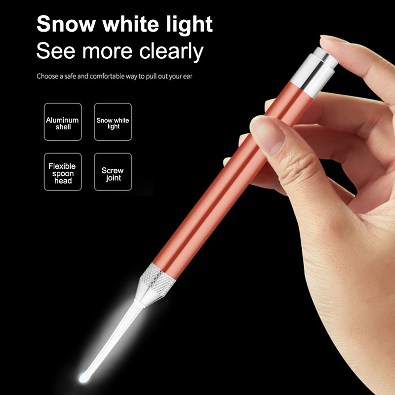 LED Light Ear Pick Removal Nose Clean Clip Baby Ear Nose Clean Tweezer ...