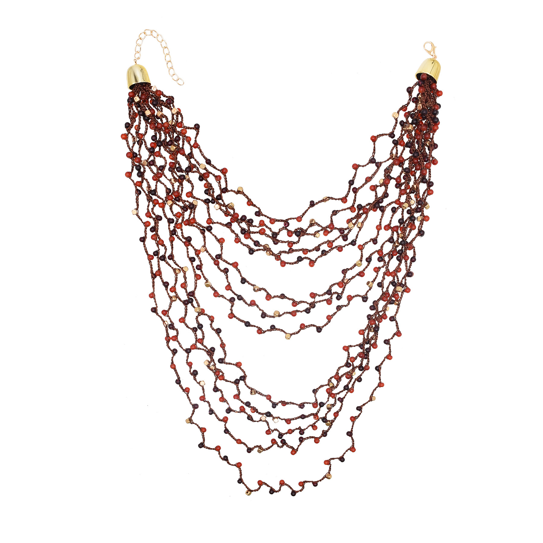 Retro Boheemse Stijl Multi-Layer Kralen Ketting Si... – Vicedeal