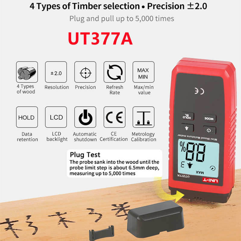 UNI-T Professionele Hout Vochtmeter Digitale Hygro... – Vicedeal