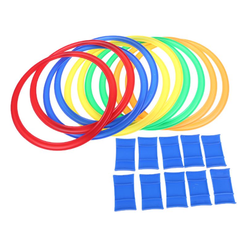 10 Pcs Hopscotch Ring Game Toys for Kids PE Teachi... – Grandado