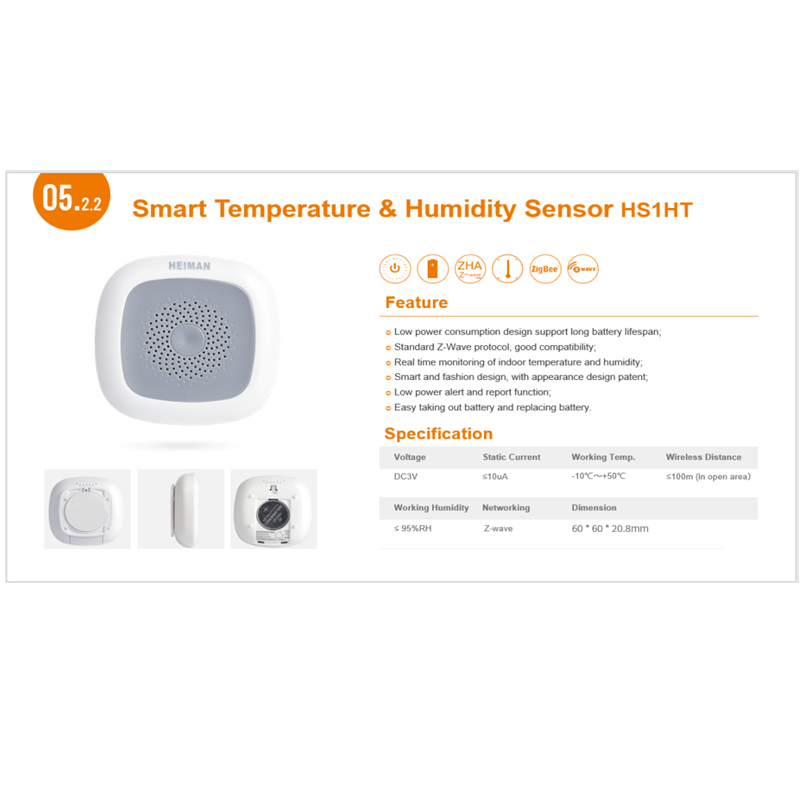 Heiman zigbee temperatur feuchtigkeit Detektor Luf... – Grandado