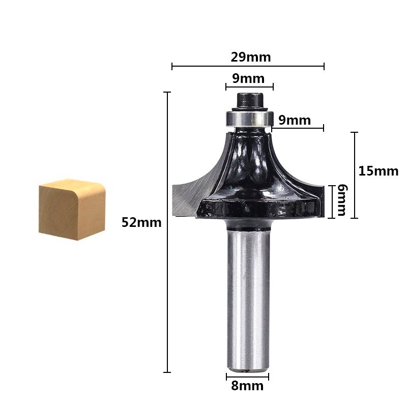 Wood End Mill With Bearing Cleaning Flush Cutter 8... – Vicedeal