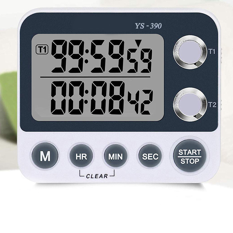YS White Gray YS-390 Digital Double Kitchen Timer,... – Grandado