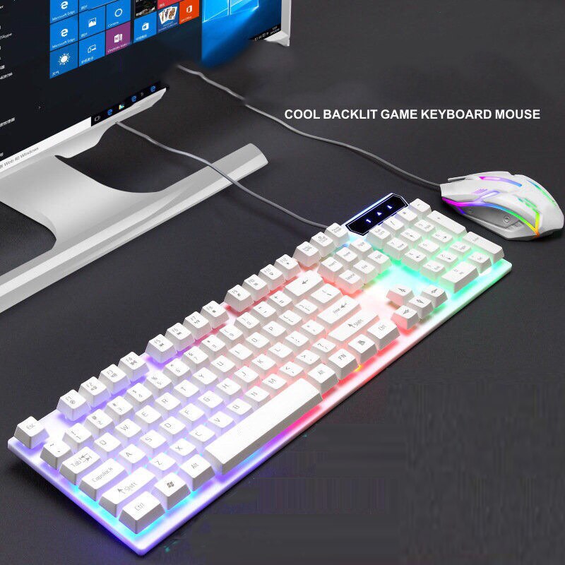 Round keycap Gaming Keyboard and Mouse Combo LED G... – Vicedeal