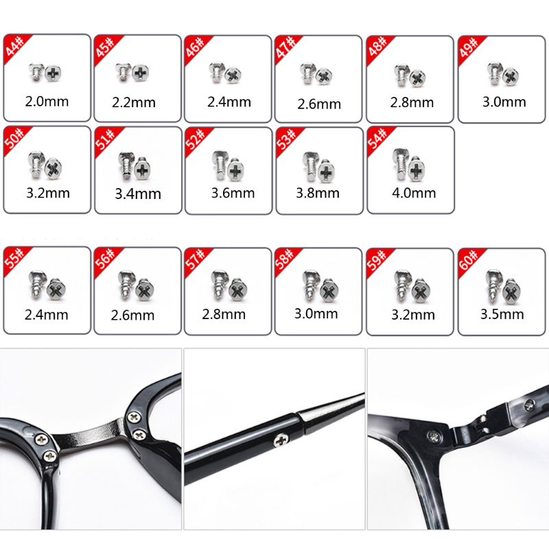 Glasses Sunglasses Eye Glass Repair Kit Screws Nut... – Grandado