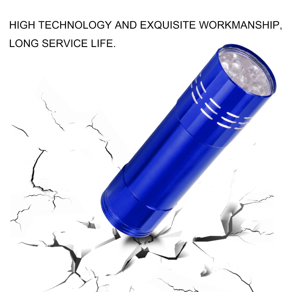 Super Mini Aluminum UV Light Torch 9 LED Flashligh... – Vicedeal