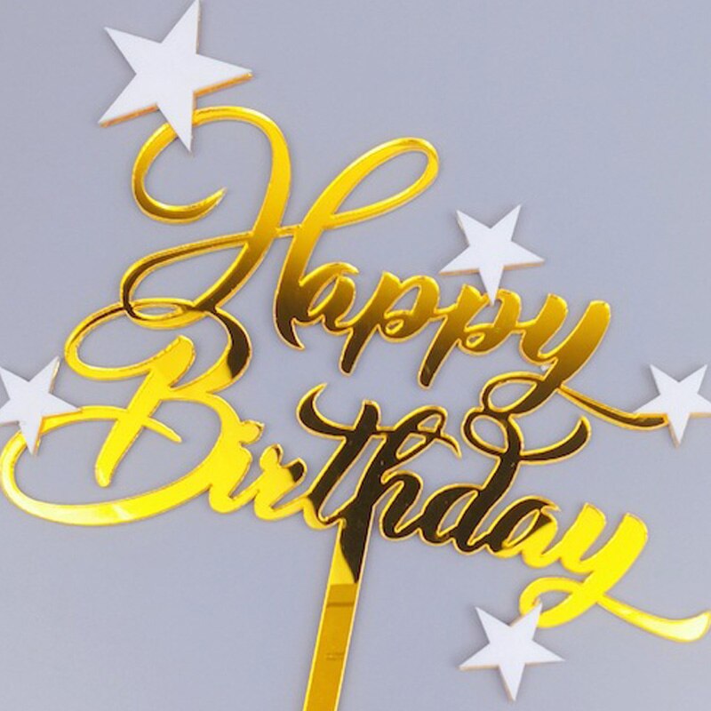 1pc Happy Birthday WordArt Cake Toppers Kids Birth... – Grandado
