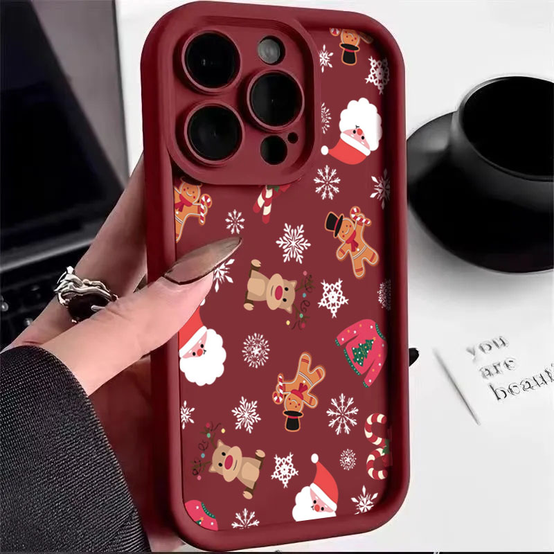 Creatieve Leuke Kerst Thema Patroon Telefoon Case ... – Vicedeal