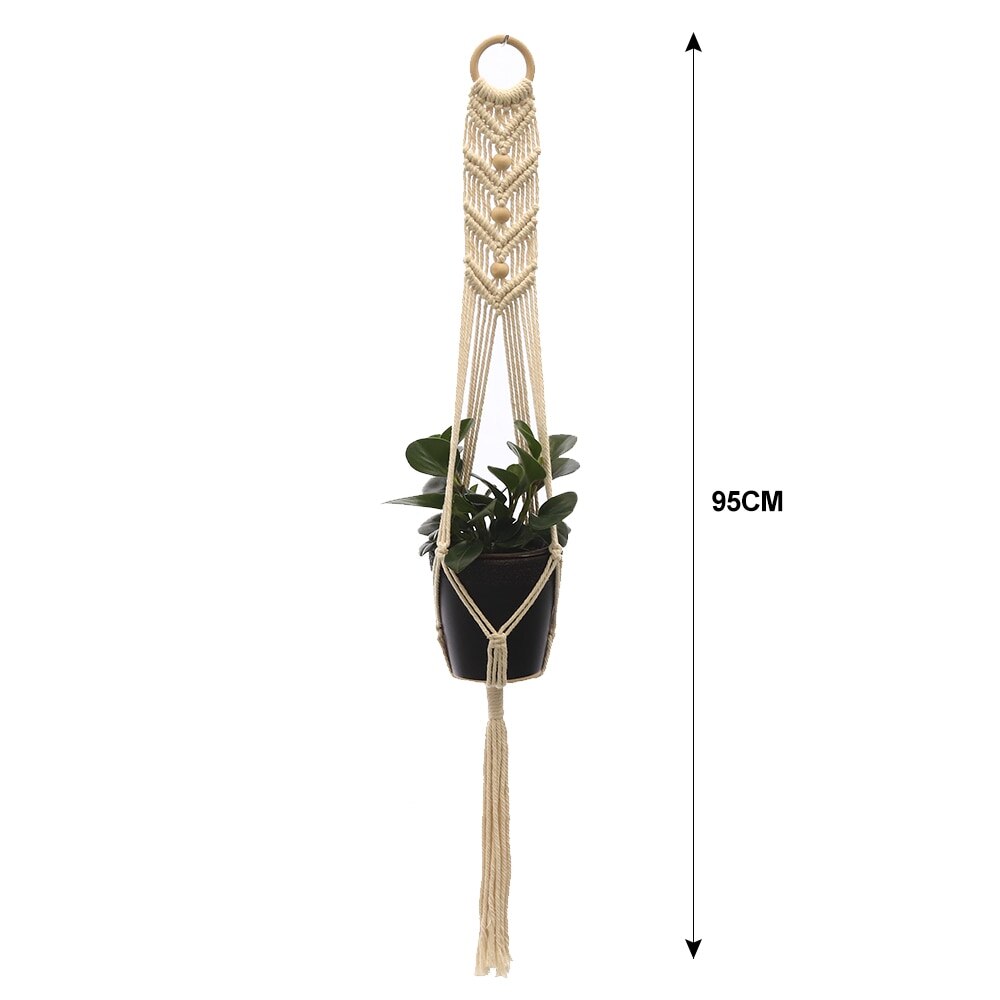Macramé para planta colgante hecho a mano, maceta ... – Vicedeal