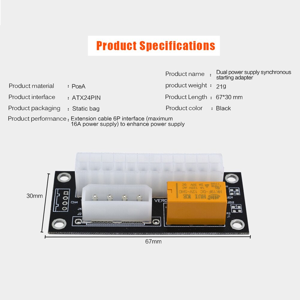 1/5/10pcs PC Block Synchronizer Add2psu ATX 24Pin ... – Grandado