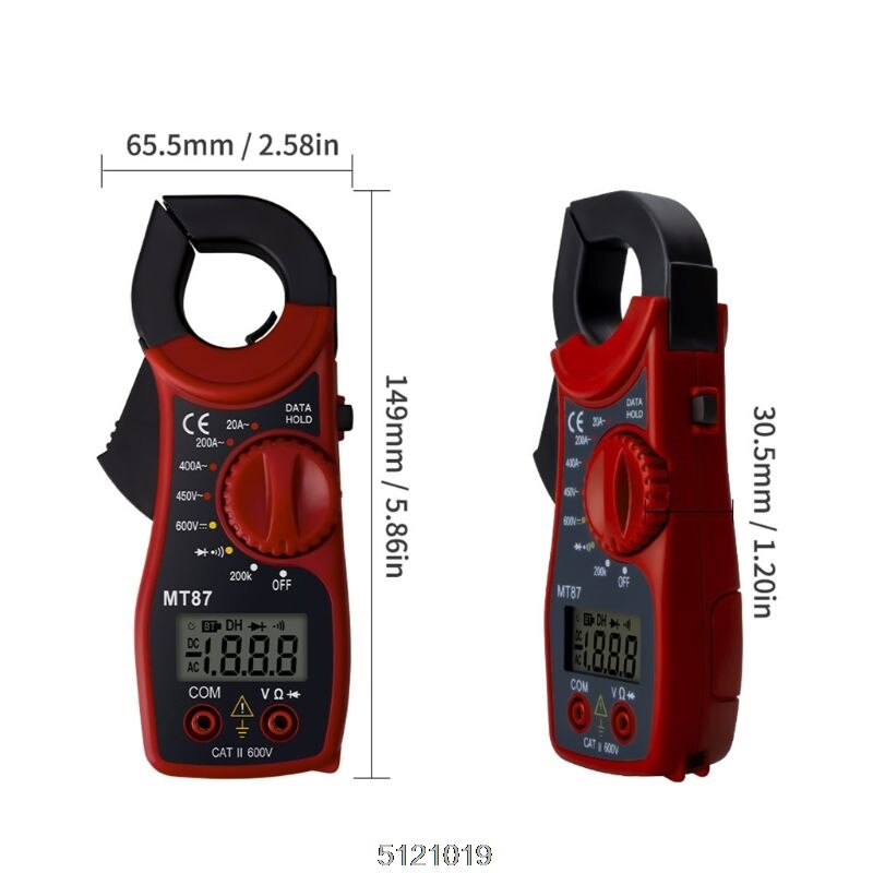 Portable MT87 Digital Clamp Ammeter Multimeter Wit... – Grandado