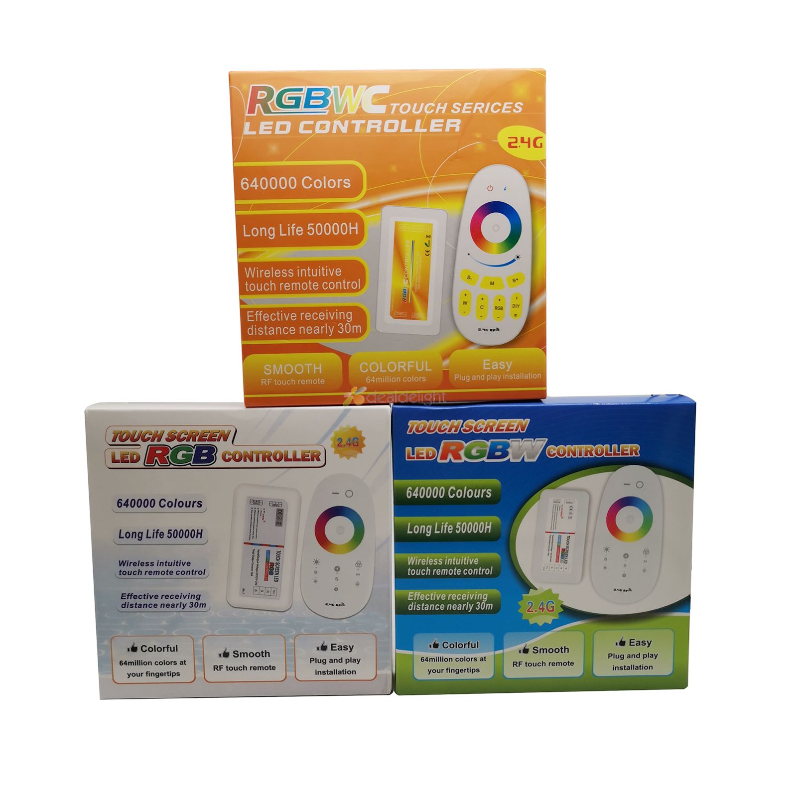 2,4G Touch Screen LED Controler RGBW RGB RGBWC DC1... – Grandado