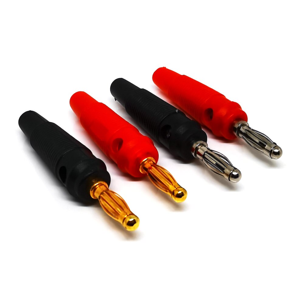 8/12PCS Red Black 4mm Plugs pure copper Gold Plate... – Grandado