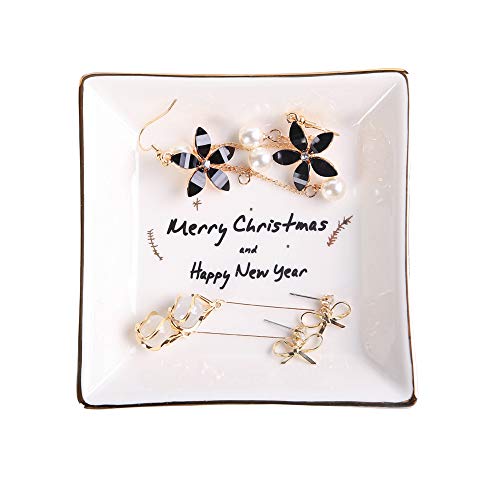 Ceramic Trinket Dish Jewelry Dish Plates Merry Chr... – Vicedeal