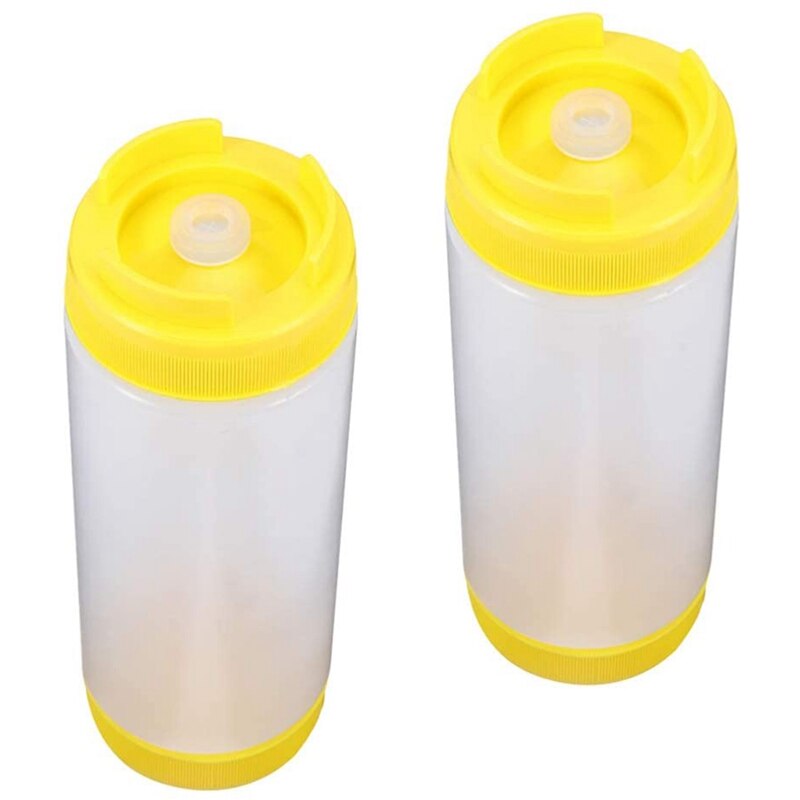 2 kunststoff Squeeze Flaschen Doppel-Headed Transp... – Grandado