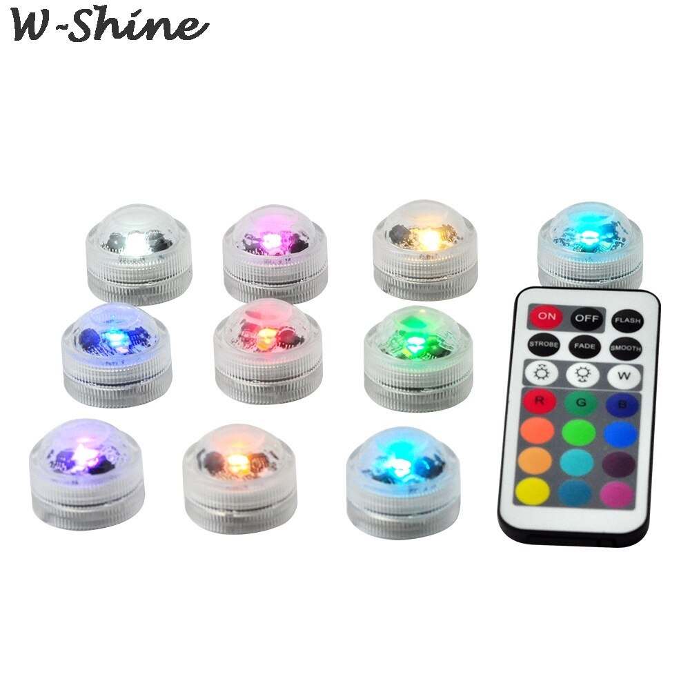 10 LED Remote Controlled RGB Submersible Light Bat... – Vicedeal