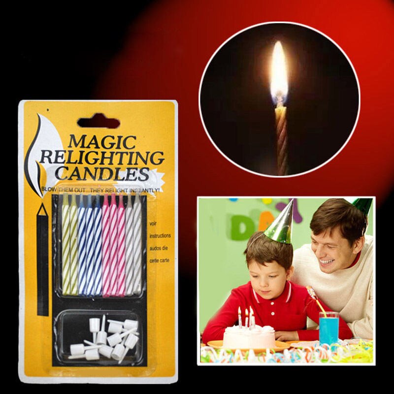 10 Pcs Eternal Blowing Candles Magic Relighting Ca... – Grandado