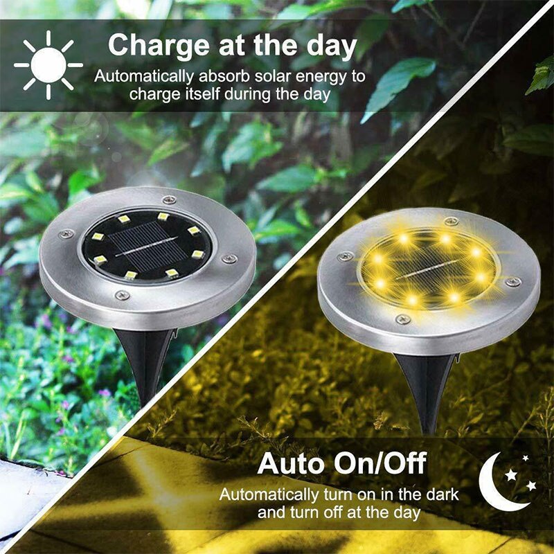 Solar Ground Lamp 4 Pack Led Solar Tuinverlichting... – Vicedeal