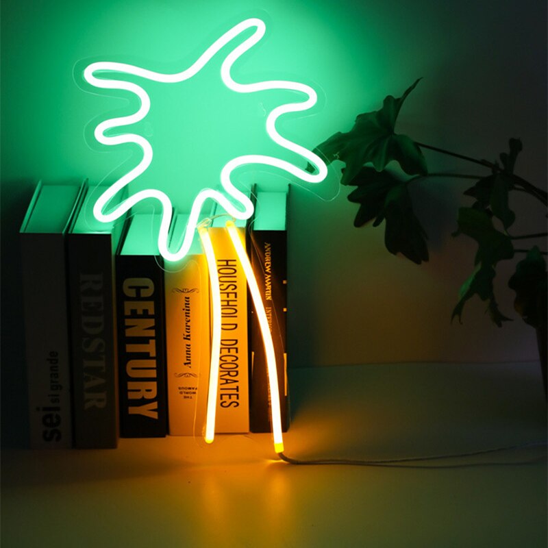 Neon Green Coconut Tree Led Neon Sign Light Party ... – Grandado