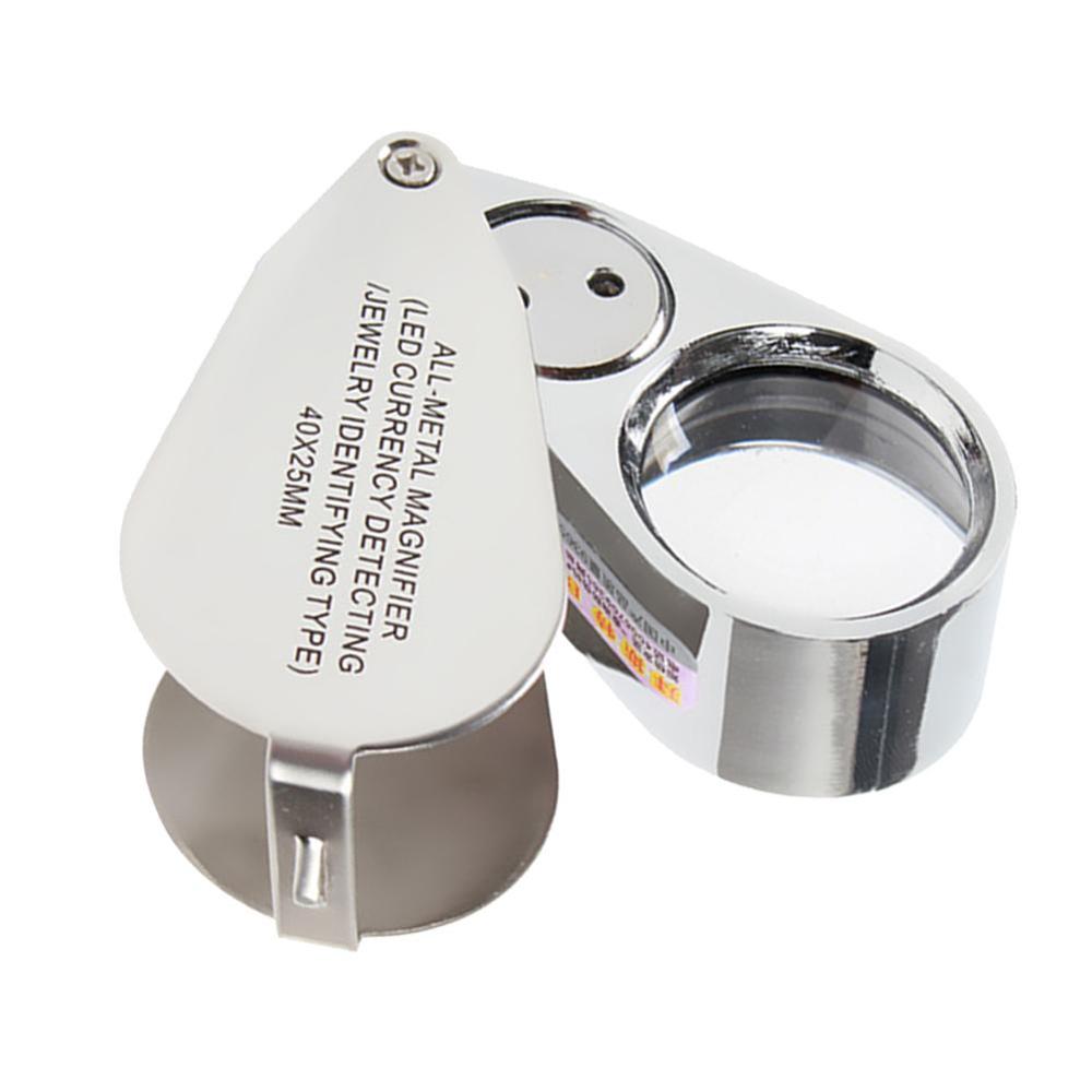 ACEHE Mini 40X lupa retráctil iluminada LED luz jo... – Grandado