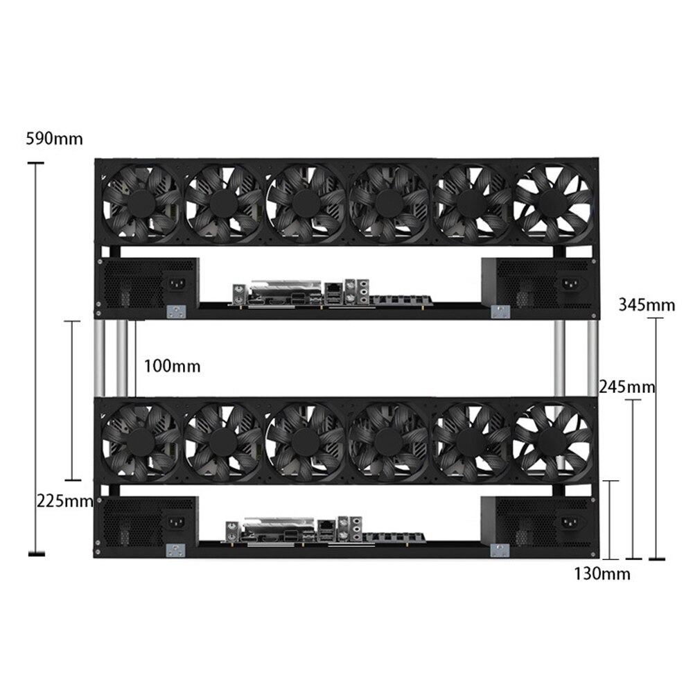 Open Mijnbouw Rig Frame 12 Gpu Mijnbouw Case Rack ... – Vicedeal