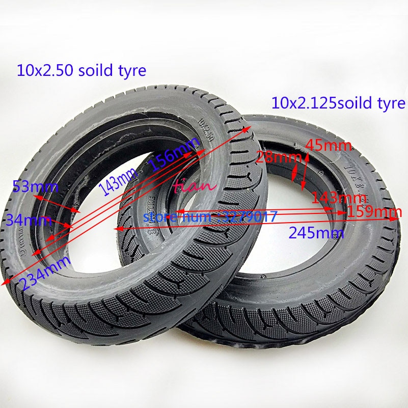 10x2.50 Tubeless Wheel Tyres Solid Tyre Inflation ... – Vicedeal