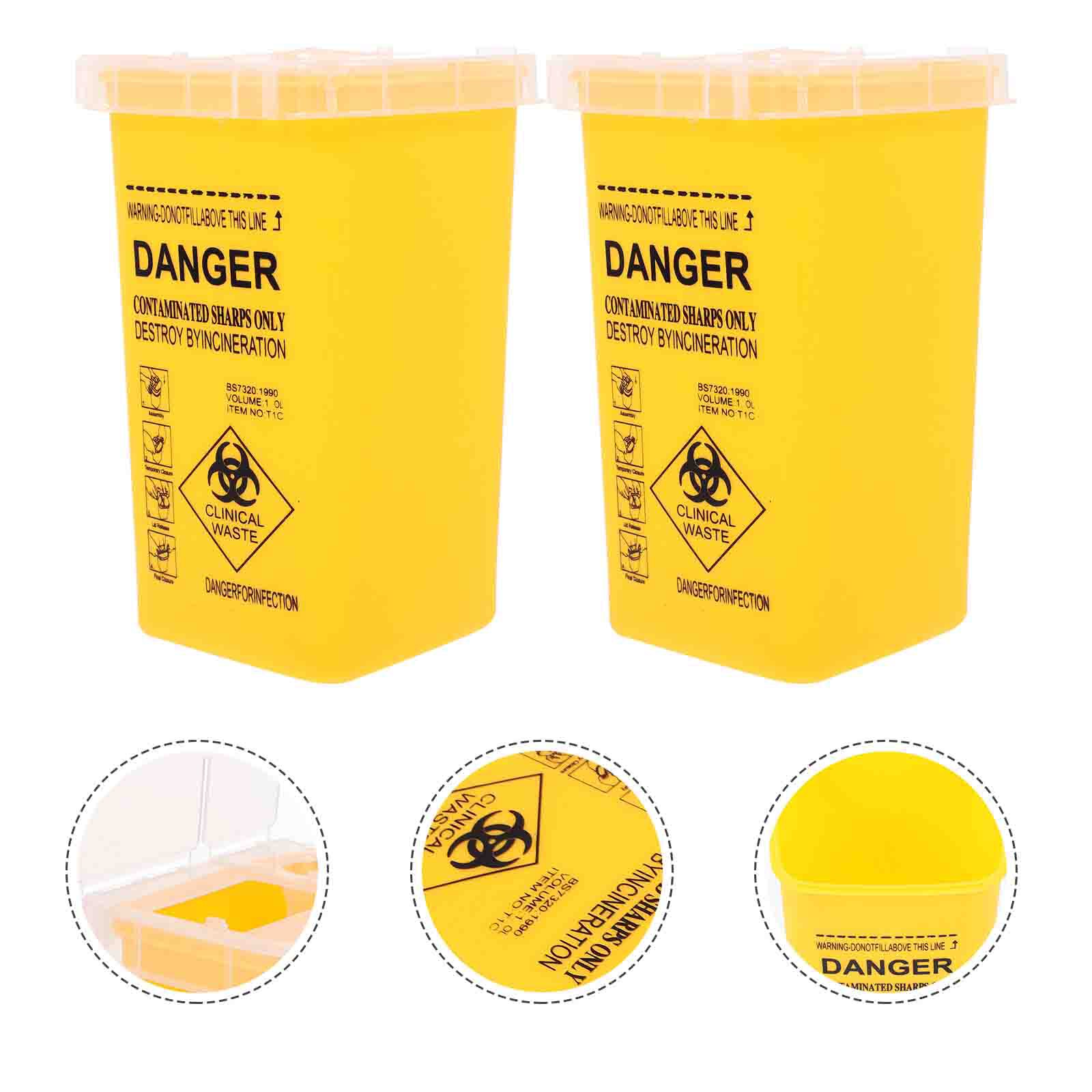 2Pcs Bucket Sharps Container Thickened Disposal Bo... – Grandado