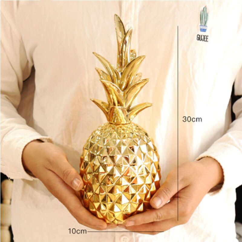 Nordic Light Luxe Keramische Ananas Golden Thuis W... – Grandado