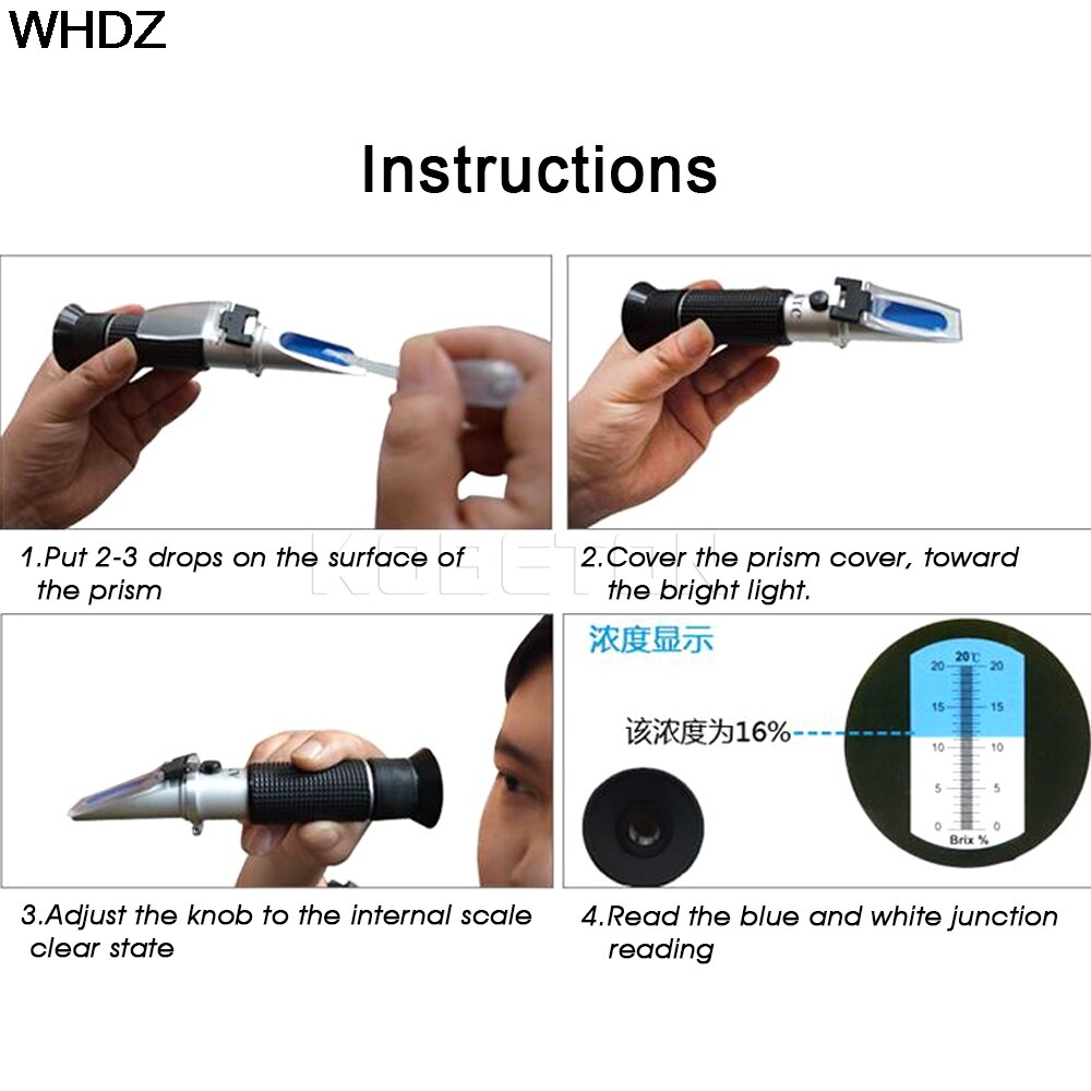 1pc brix refraktometer håndholdt til sukkerøl brix... – Grandado