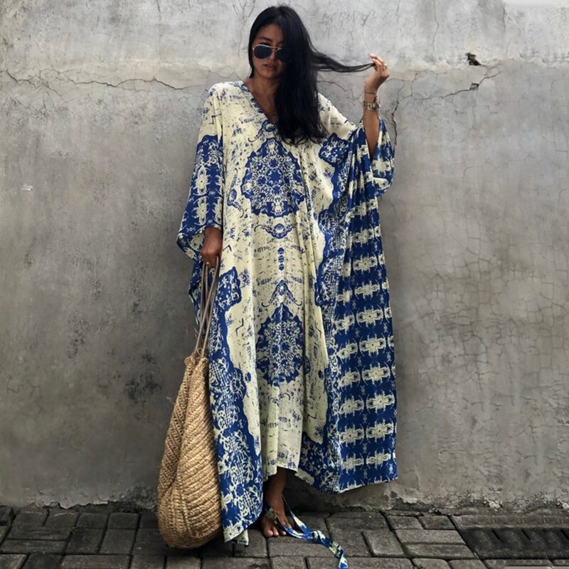 2022 Indie Folk Plus Size Kaftan Bikini Set Cover-... – Grandado