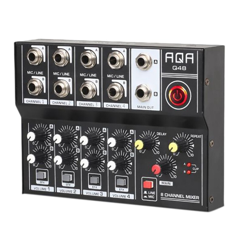 AQA 8 Channel DJ Mixing Console Effector Live Reco... – Grandado