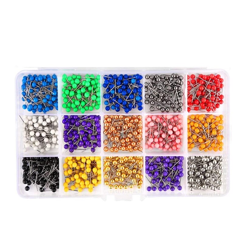 900Pc Thumb Map Tacks Push Pins Plastic Round Head... – Grandado