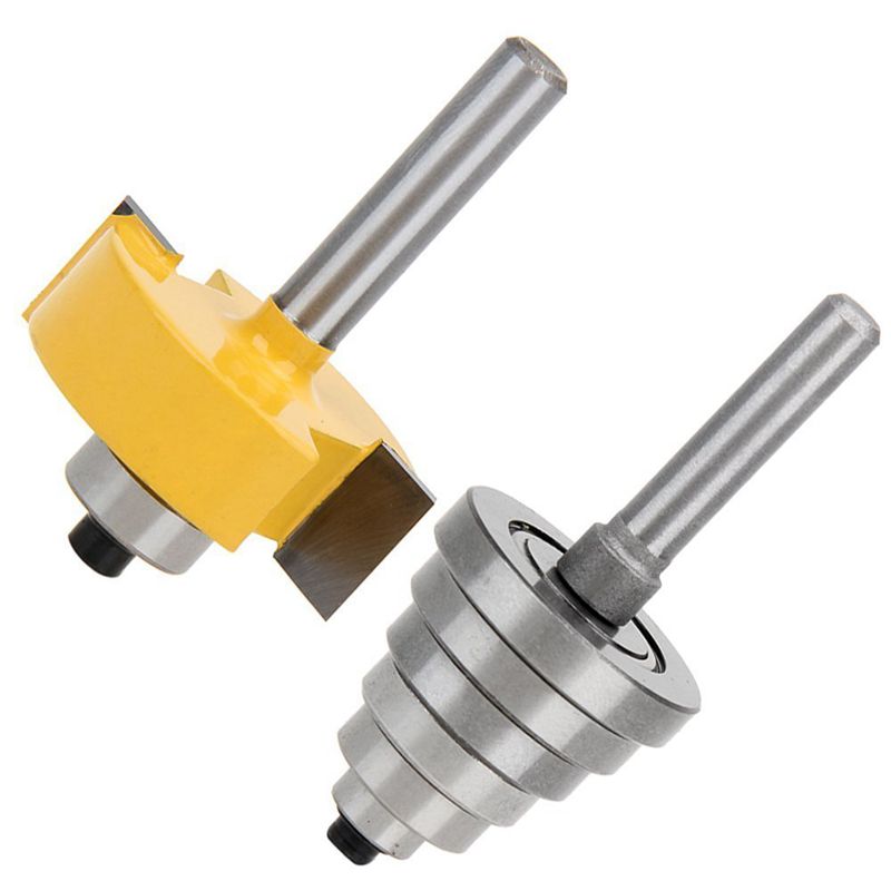 1/4 Inch Shank Rabbeting Router Bit with 6 Bearing... – Grandado