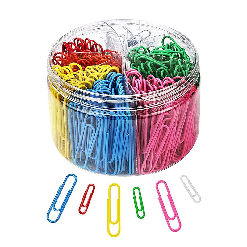400Pcs Farbige Papier Clips, 6 Verschiedene Farben... – Grandado